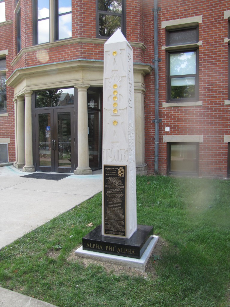 Alpha Phi Alpha Obelisk, Hale Hall, Ohio State University - Old World ...