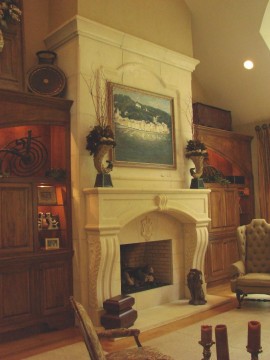 Wilson Fireplace - Old World Stone Carving
