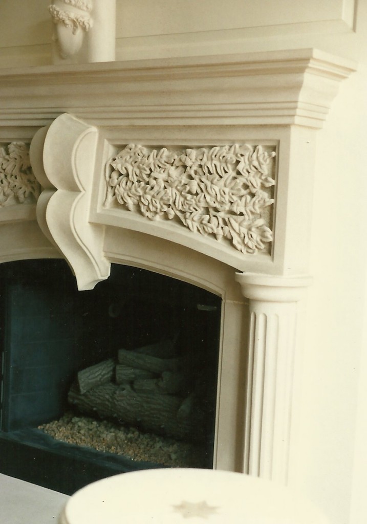 Rainier Fireplace - Old World Stone Carving