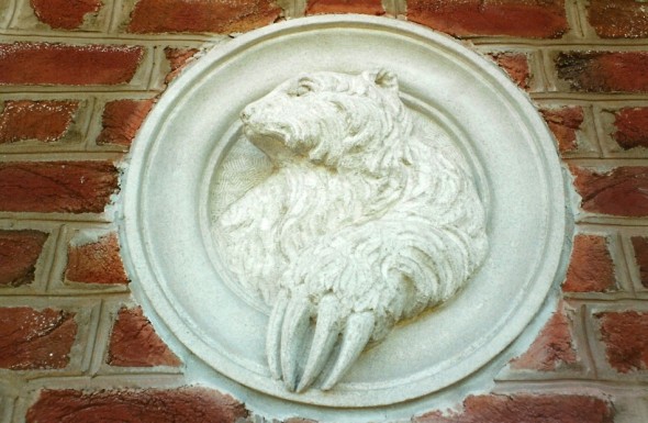 Wolverine Rosette - Old World Stone Carving