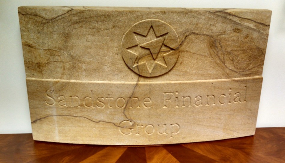 Sandstone Financial Plaque - Old World Stone Carving